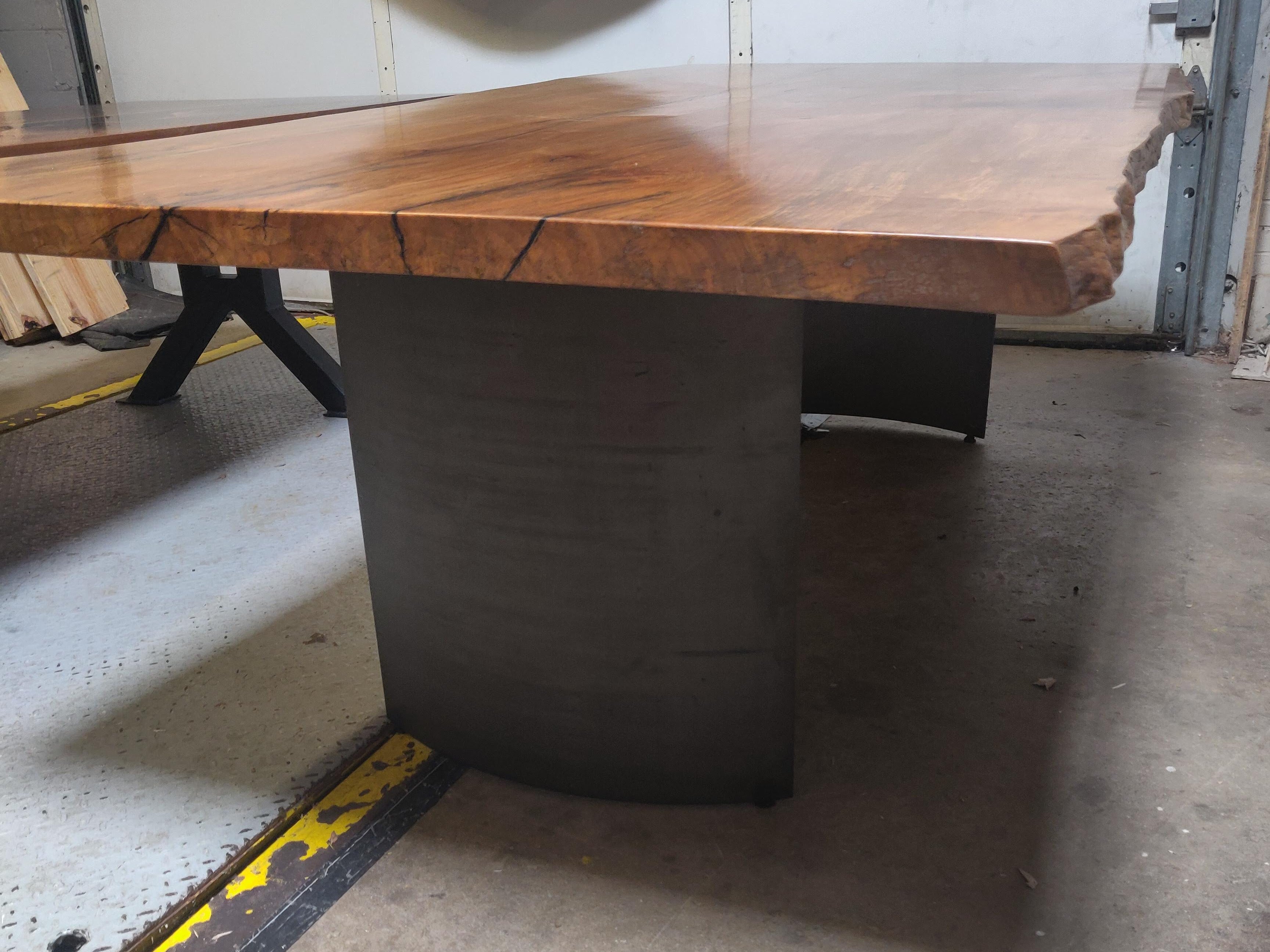Available Stock - Live Edge QS Sycamore Book Matched Dining Table - Cr ...