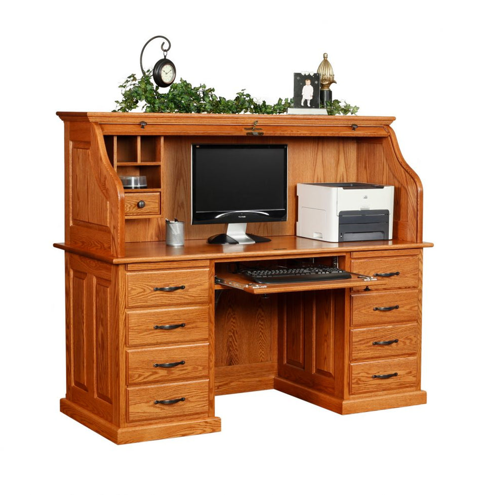 52" Computer Roll Top Desk – Martin's Furniture US